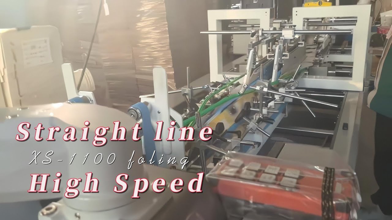 XS-1100A straight line high speed folding gluing machinery-Both side ...
