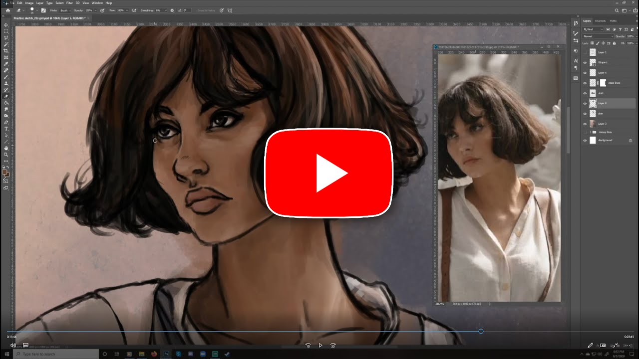 "She's Got Moxy" Time-lapsed painting - YouTube