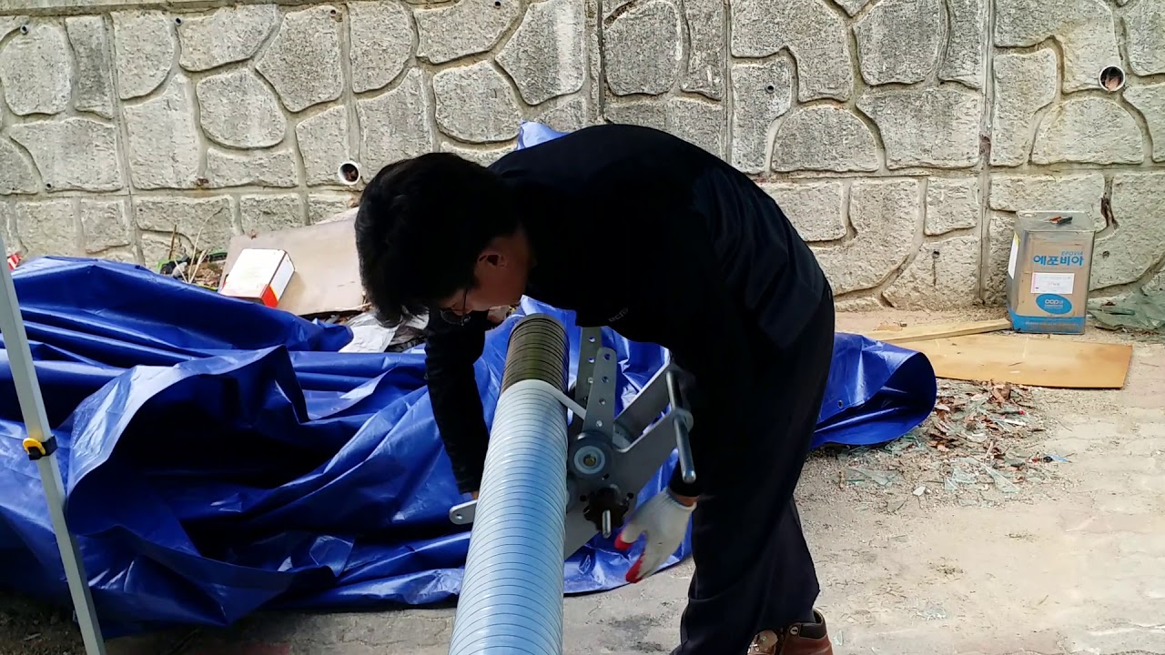 폴리켄 테이프 코팅, Hand Wrapping Tool 사용 동영상 - YouTube