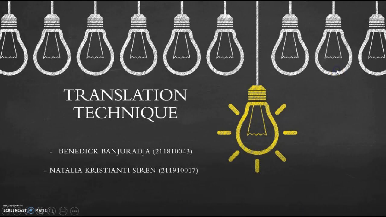 Translation Technique - YouTube