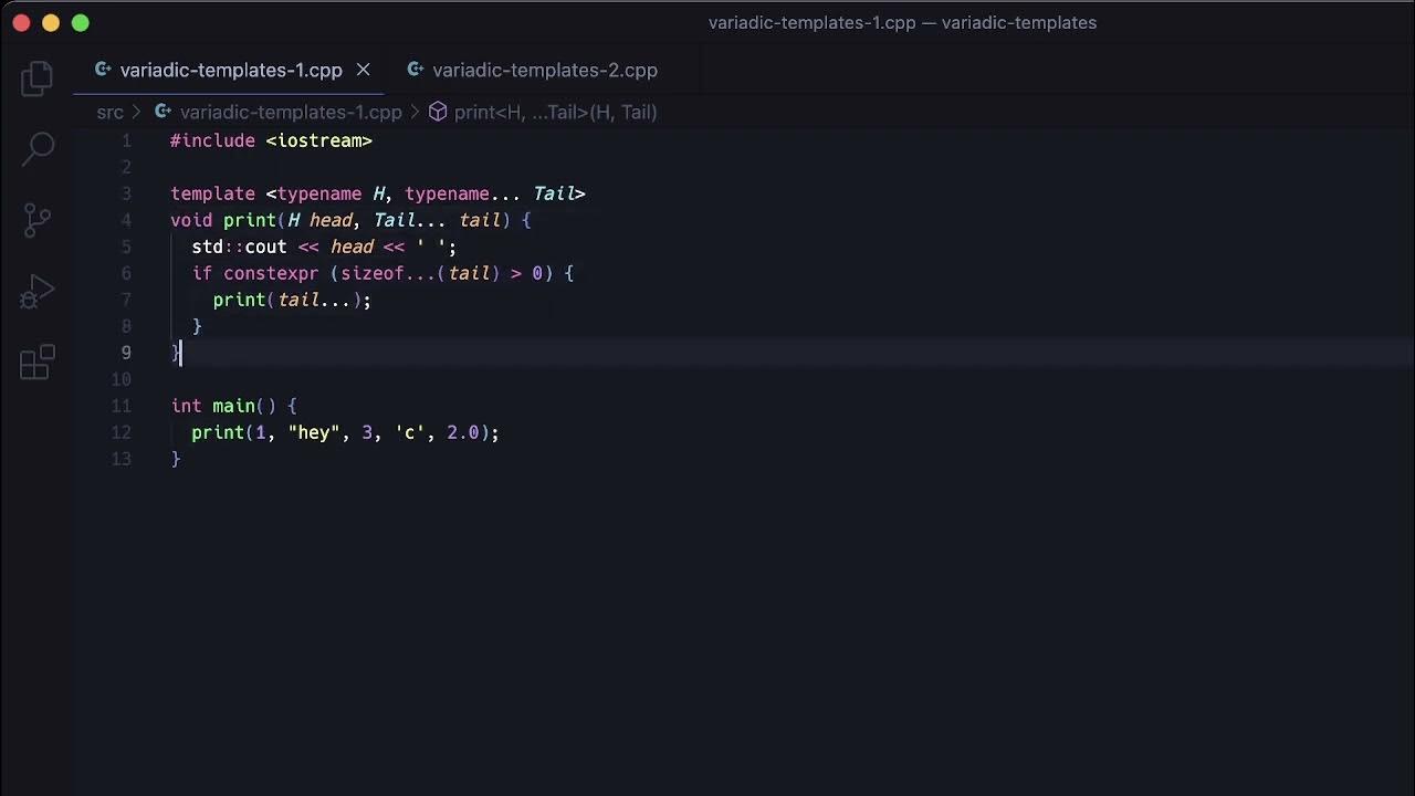 C++ parameter packs are like linked lists - YouTube