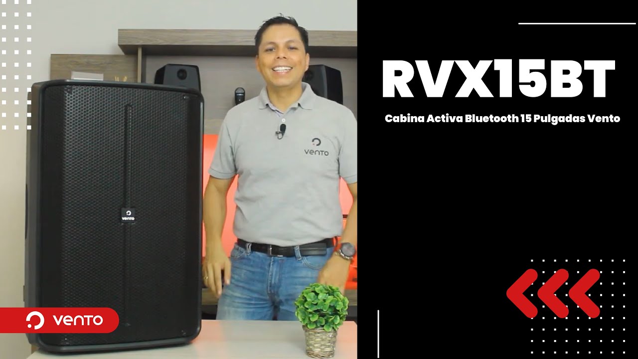 Cabina Activa Bluetooth 15 Pulgadas Vento RVX15BT - YouTube