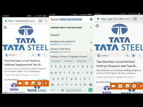TATA STEEL Admit card Download - YouTube