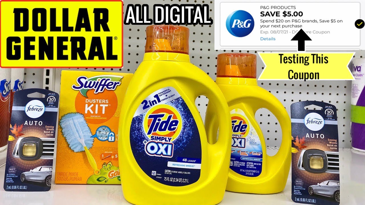 DOLLAR GENERAL | Testing Out The New P&G Coupons | All Digital Cheap ...