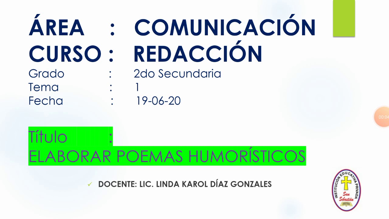 Elaboración de poemas humorísticos 2doSec - YouTube