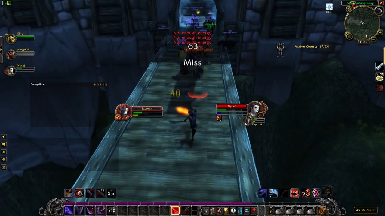 Lvl 21 Undead rogue vs 28 Undead Mage - Shadowfang sword - YouTube