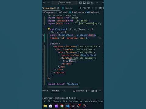 What is useSound Hook in React Js #shorts #youtubeshorts #trending #coding #reactjs - YouTube