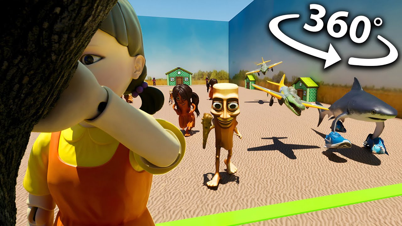 VR 360° - Tung Tung Tung Sahur In Red Light , Green Light | Squid Game ...