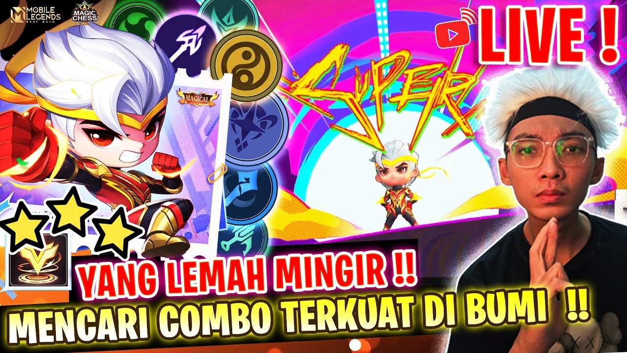 🔴[LIVE] MENCARI COMBO TERBAIK ! YANG LEMAH MINGGIR ! | MAGIC CHESS ...