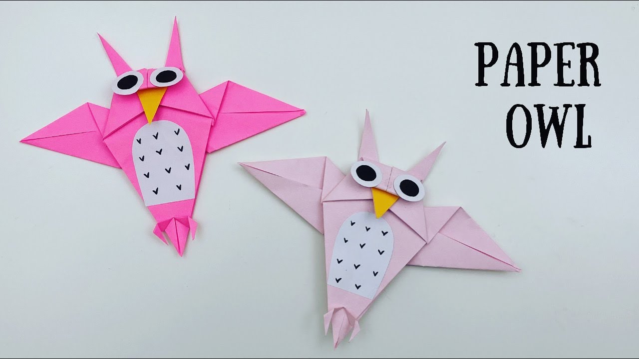 How To Make Easy Paper OWL For Kids / paper bird craft / Paper Craft ...