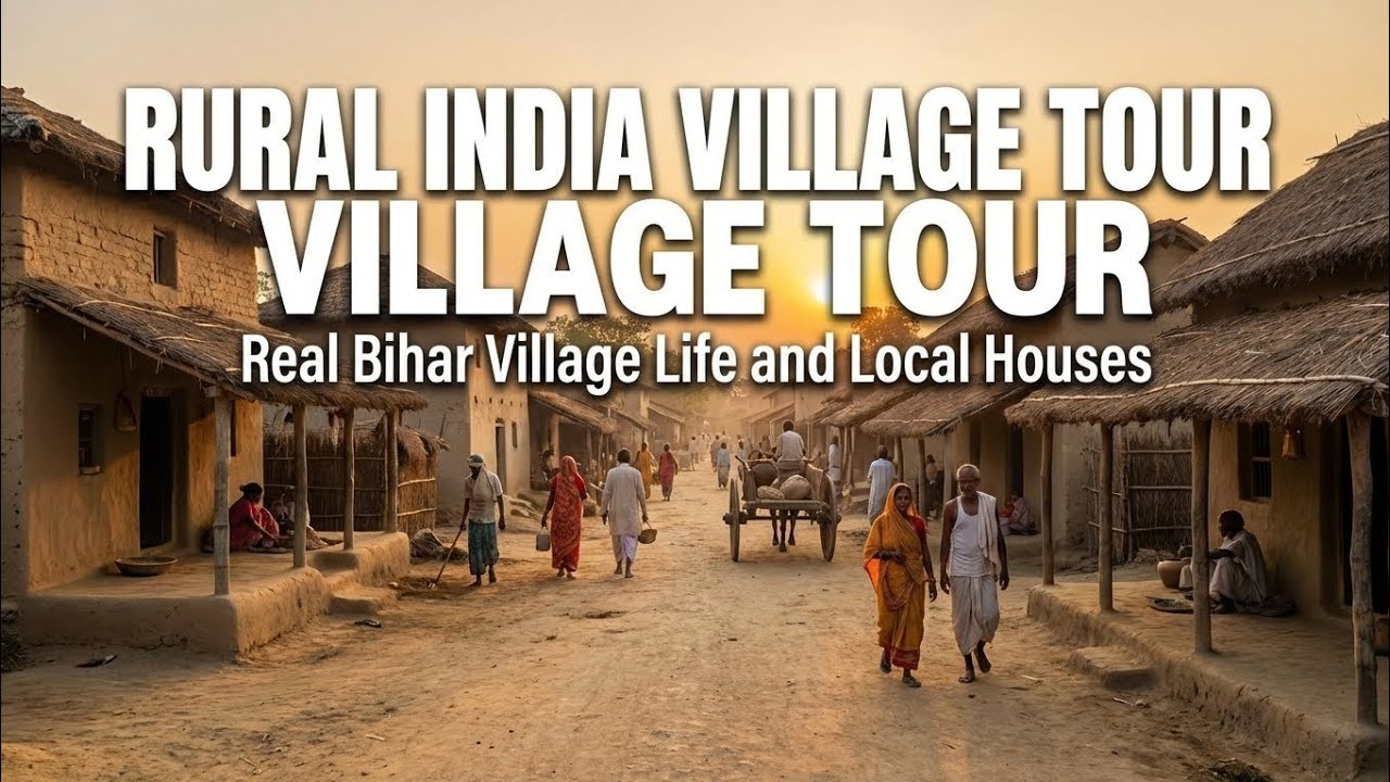 Rural India Village Tour | Real Bihar Village Life and Local Houses ...