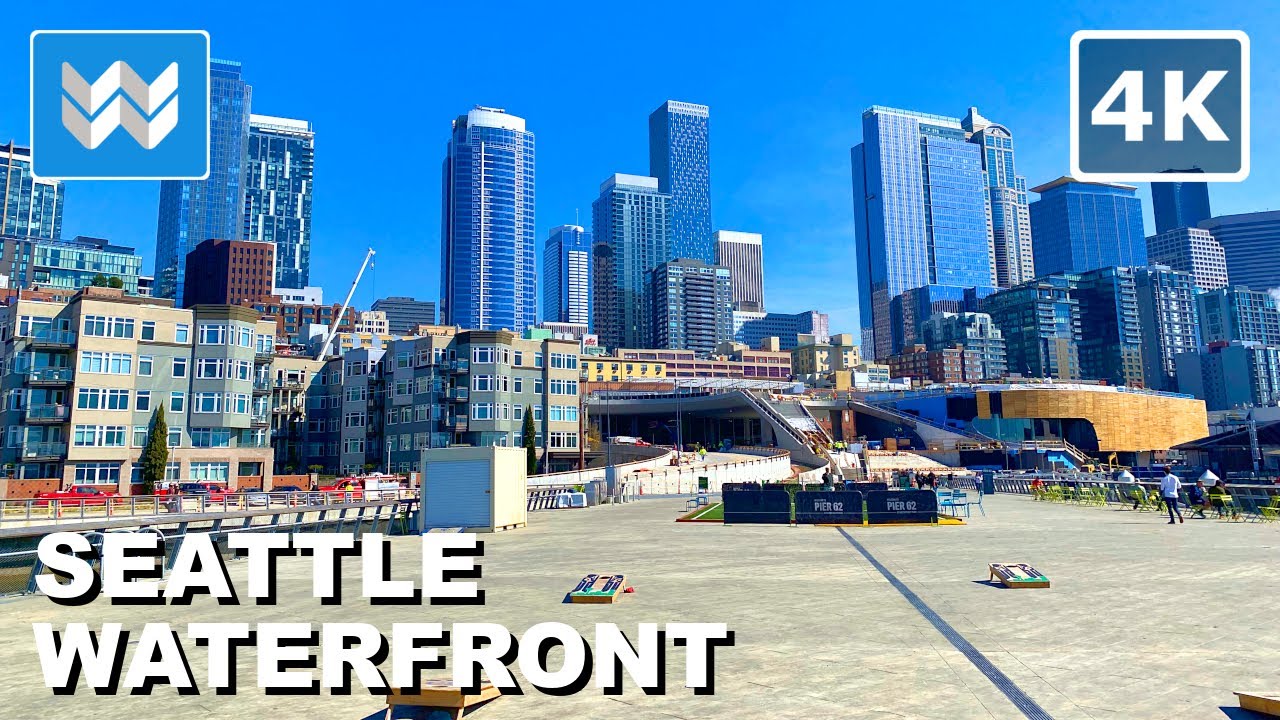[4K] DOWNTOWN SEATTLE WATERFRONT PARK - Alaskan Way Project Update ...