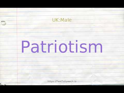 How to pronounce patriotism - YouTube