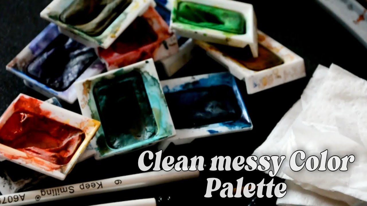 Clean your messy color palette 🎨then paint things | Paint a Loose ...