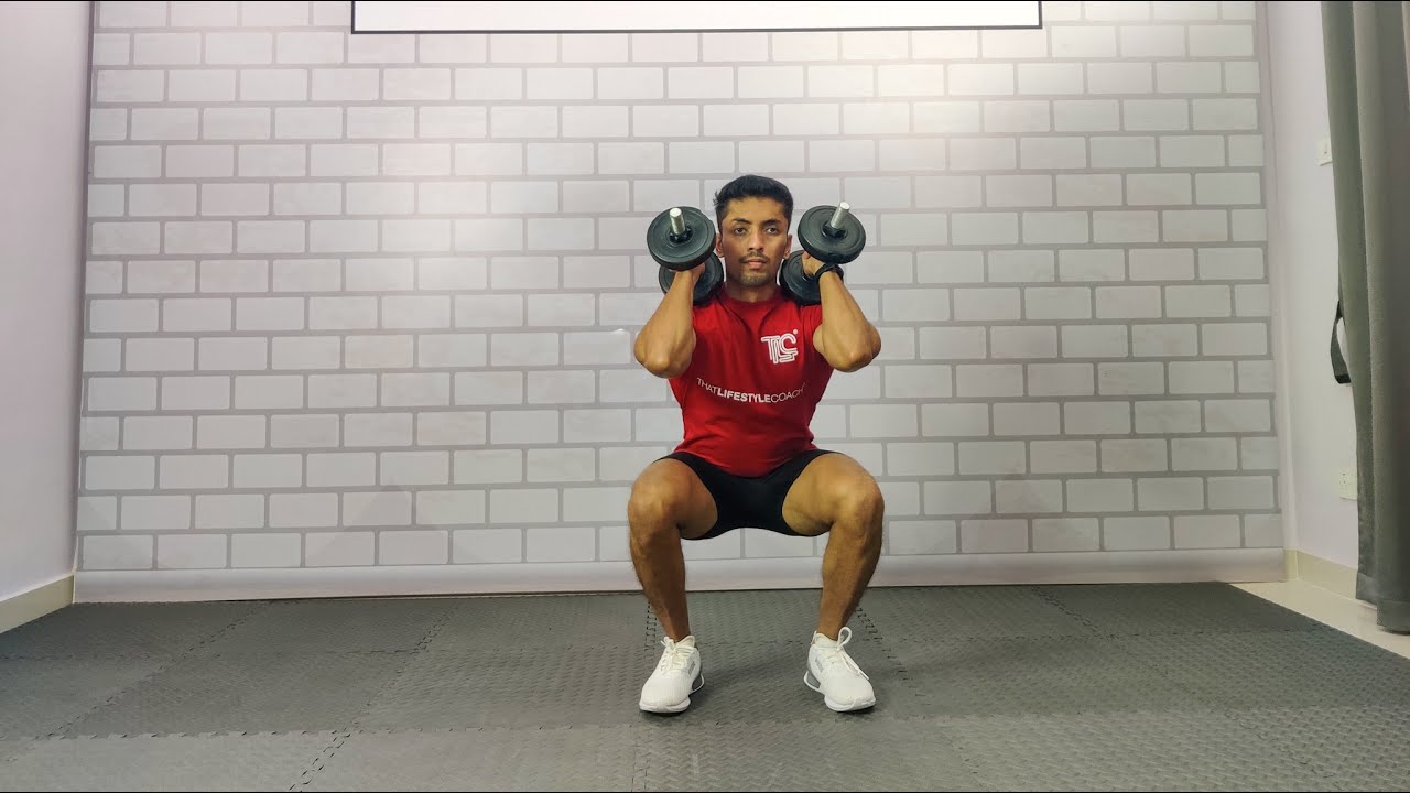 DUMBBELL FRONT SQUAT - YouTube