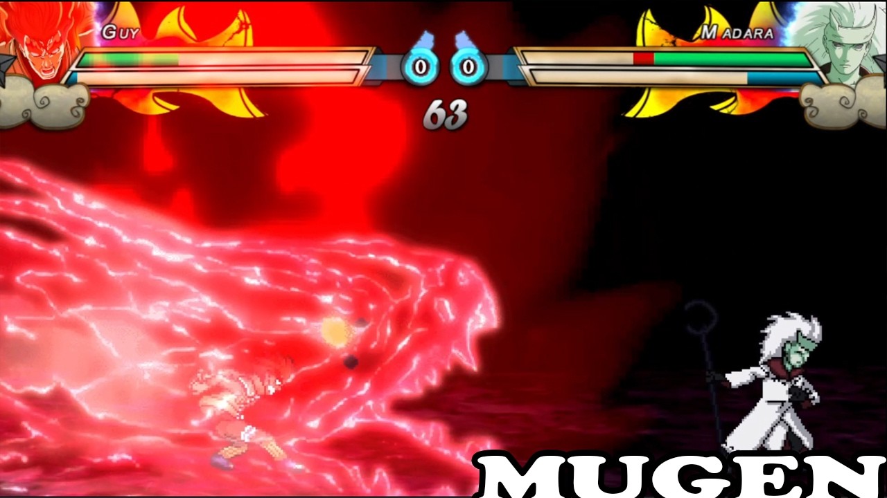 Madara Rikudou Vs Might Guy 8 Gates Naruto MUGEN FIGHT - YouTube