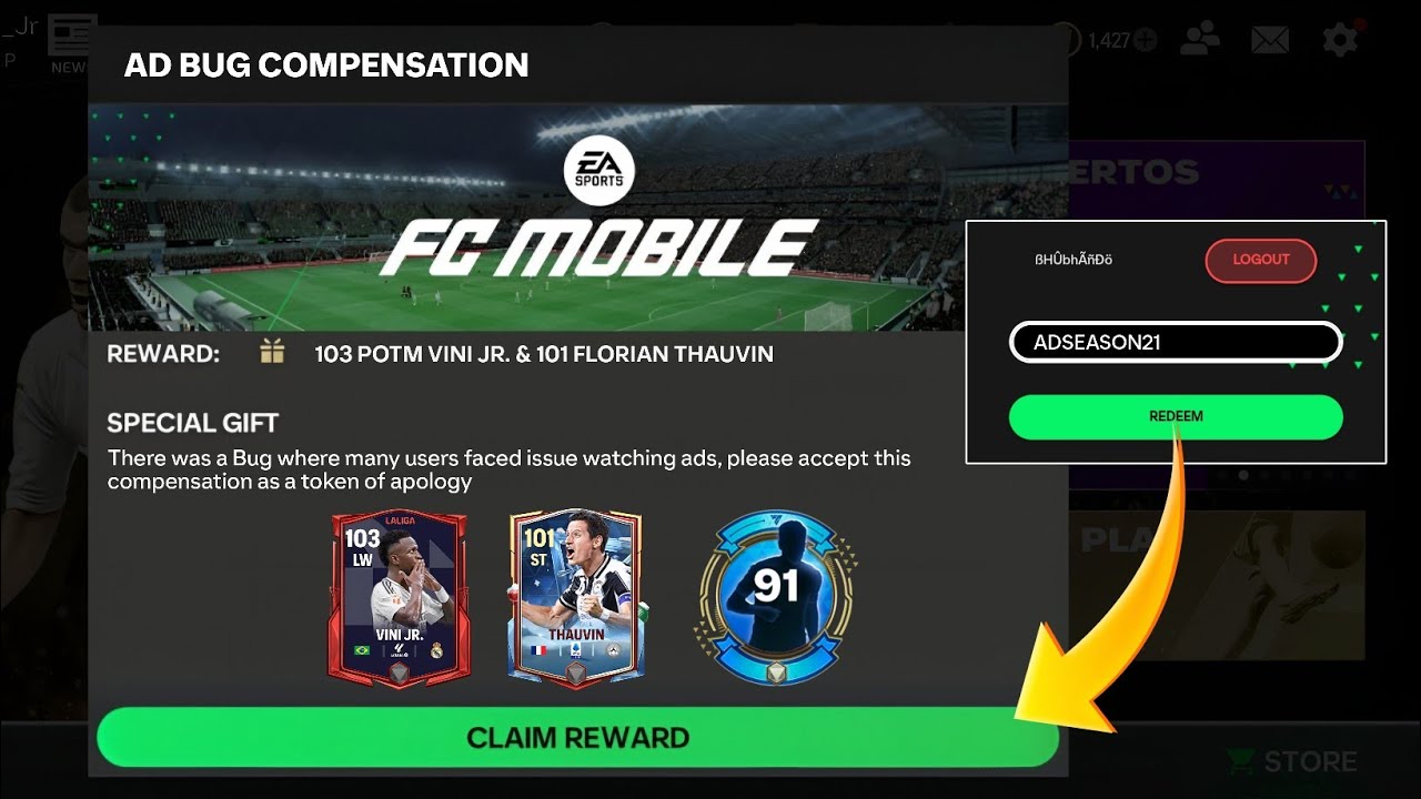 NEW AD BUG COMPENSATION GIFT PACKAGE IS HERE! 🤯🎁 REDEEM THIS CODE NOW ...