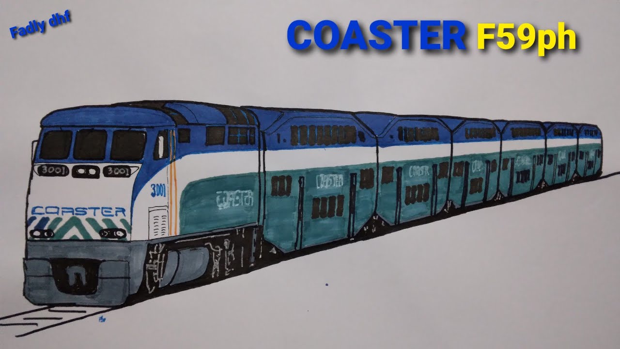 Coaster Emd F59ph | How to draw and coloring Coaster trains - YouTube