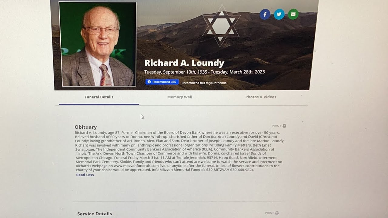 RIchard A. Loundy interment - YouTube