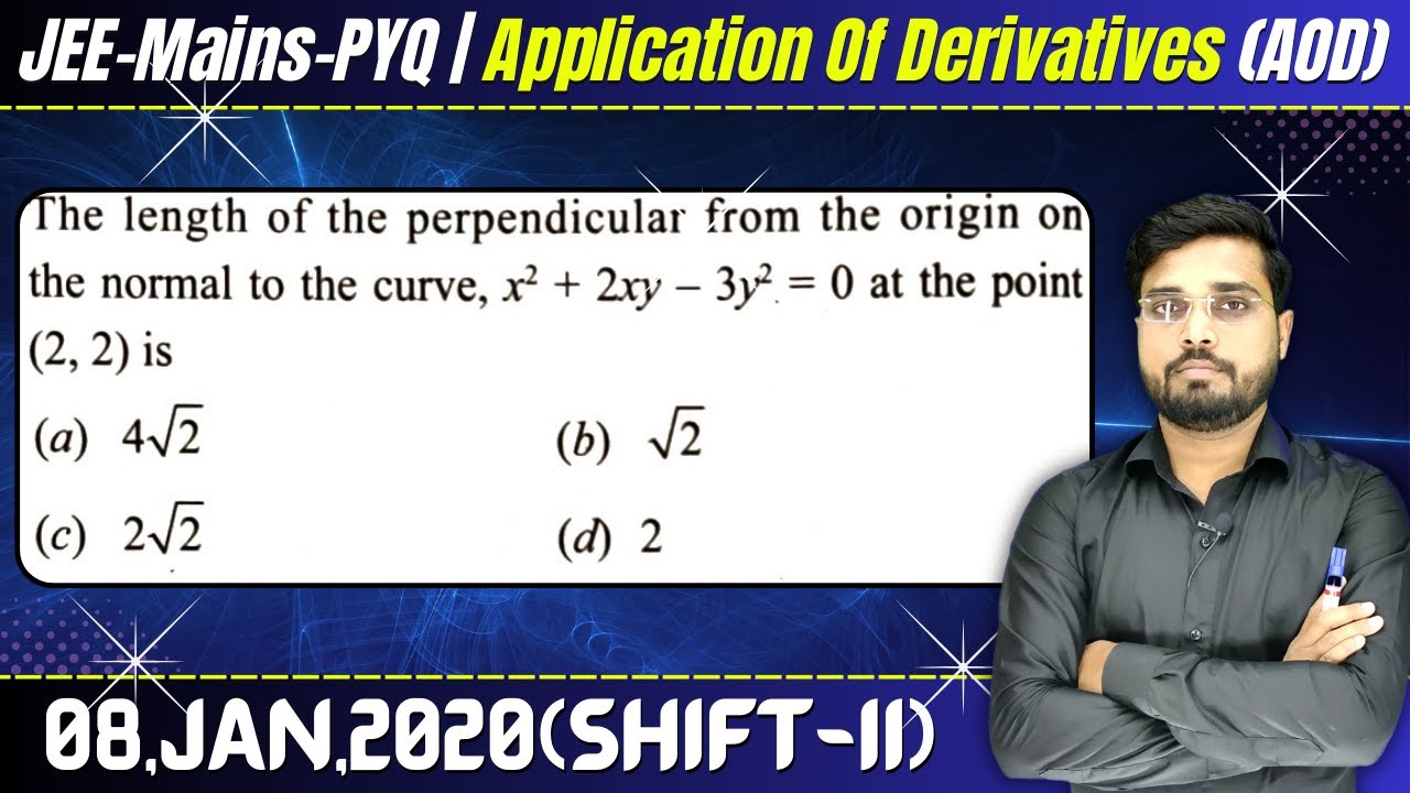 The length of the perpendicular from the origin, on the normal to the ...