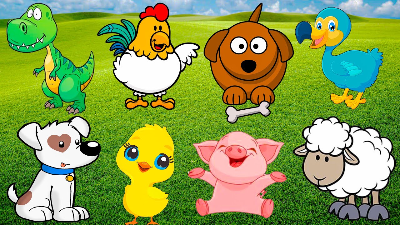 CUTE LITTLE ANIMALS - Turtle, Duck, Rabbit, Goat, Elephant, Chicken ...