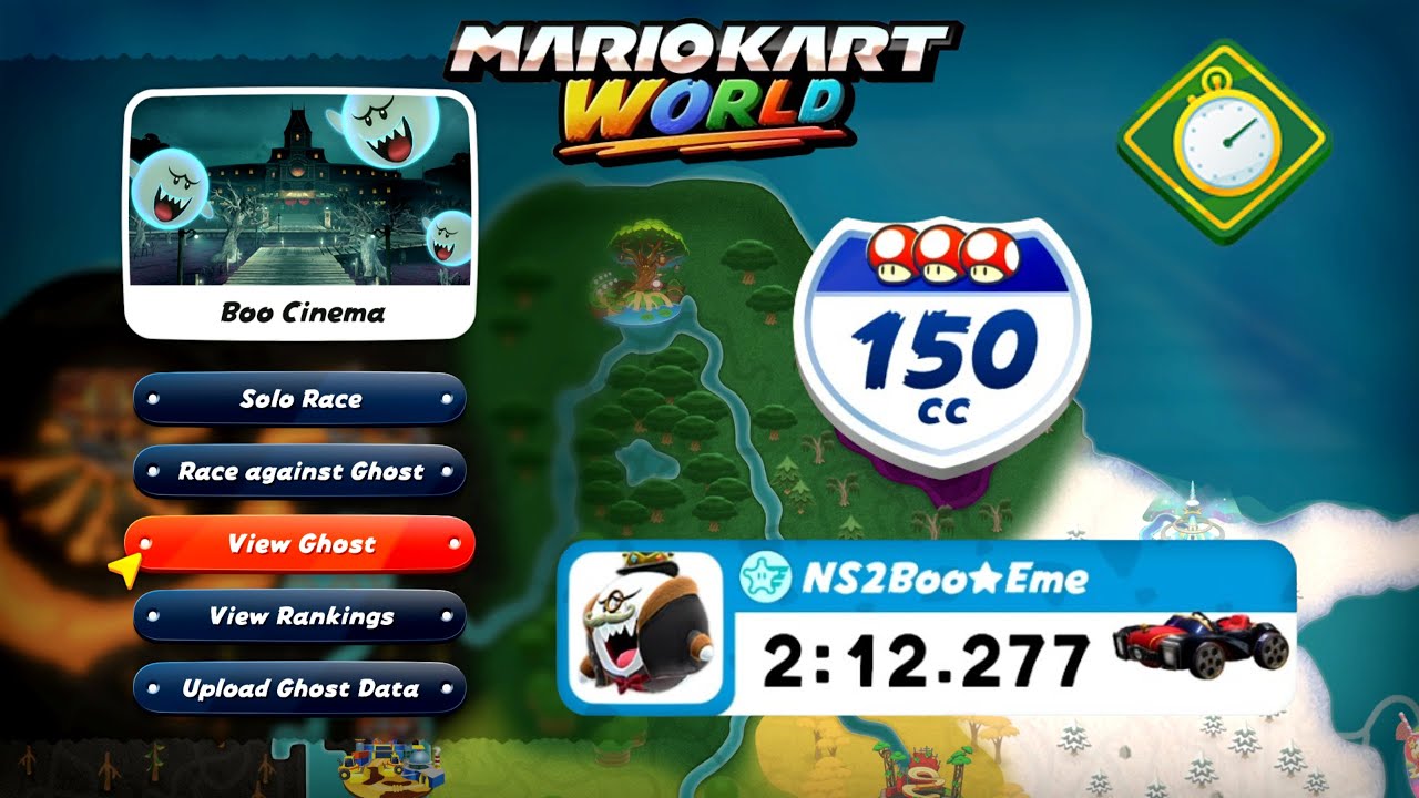 Boo Cinema 150 cc By @GoddessEmerald-MKWorld Mario Kart World - YouTube