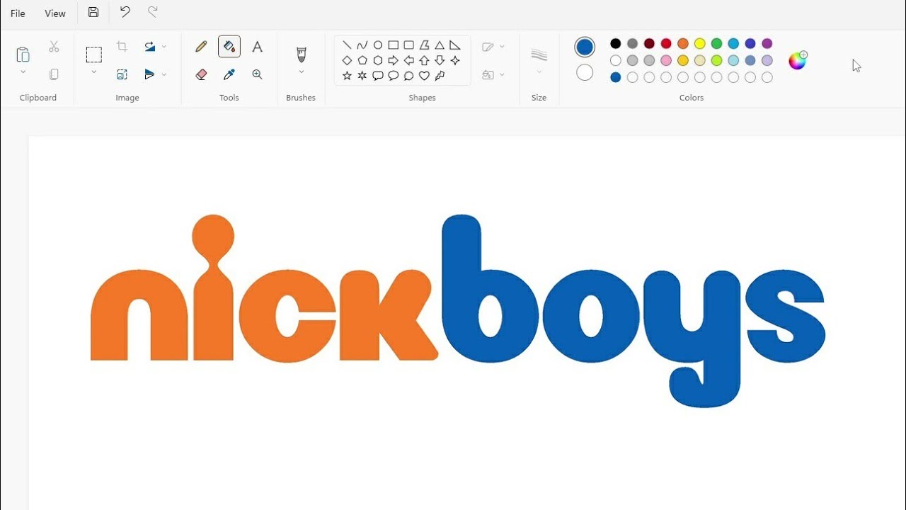 How to draw the NickBoys logo using MS Paint | How to draw on your ...
