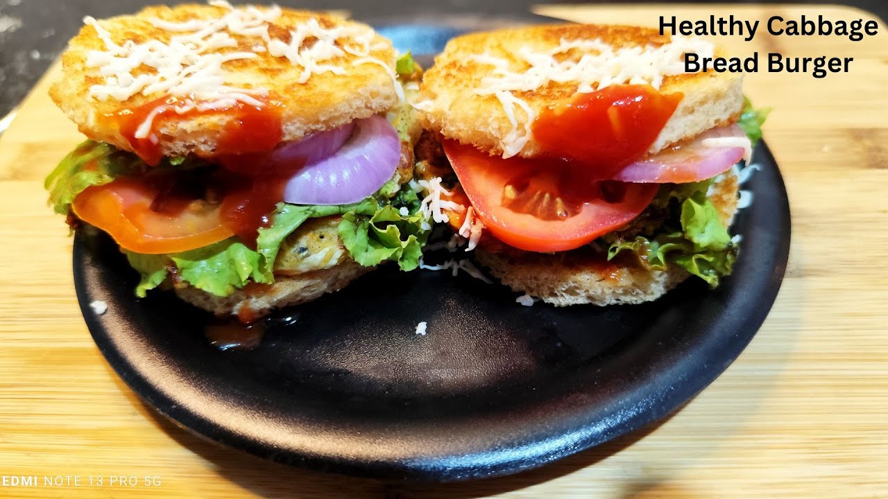 Bread Burger Recipe |Cabbage Egg Patties |Quick & Easy Homemade Bread ...