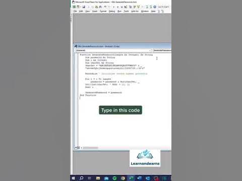 Create Random Password in Excel #exceltips - YouTube