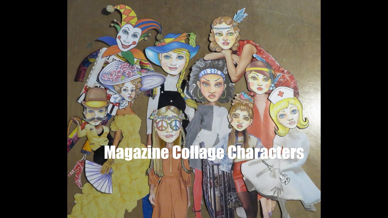 Magazine Collage Characters New FaceUps! - YouTube