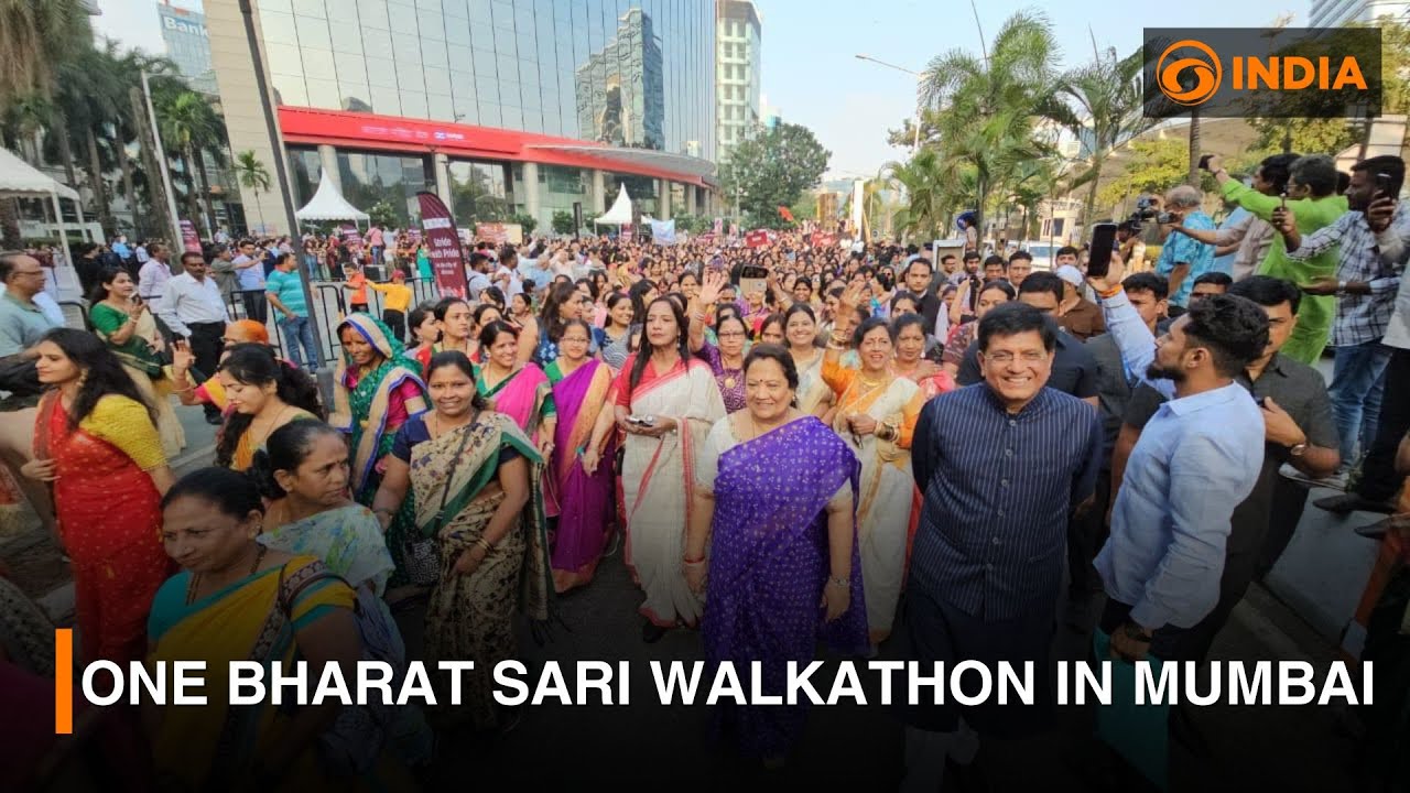 One Bharat Sari Walkathon in Mumbai | DD India - YouTube