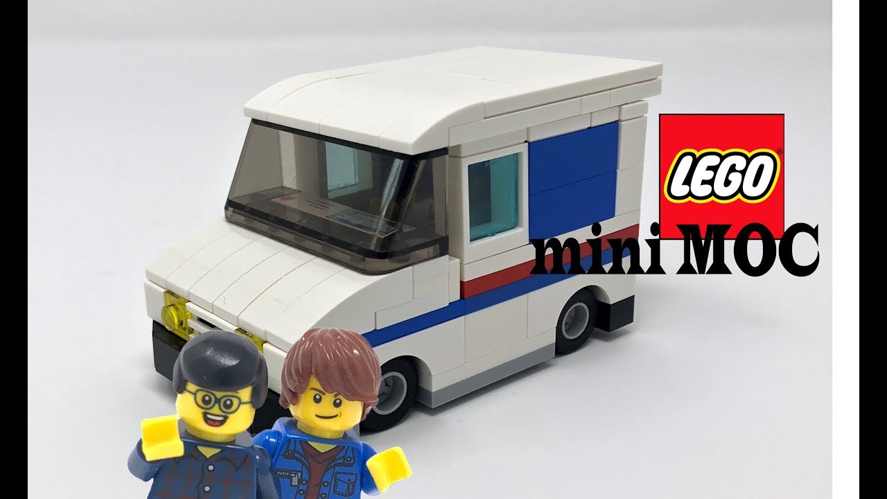 LEGO custom mail truck - YouTube