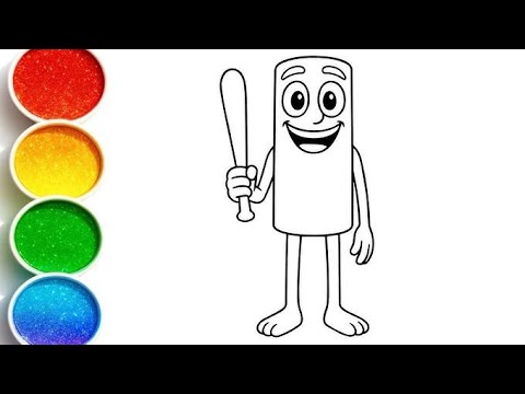How to draw Tung Tung tung Sahur |Drawing and Colouring for kids, - YouTube