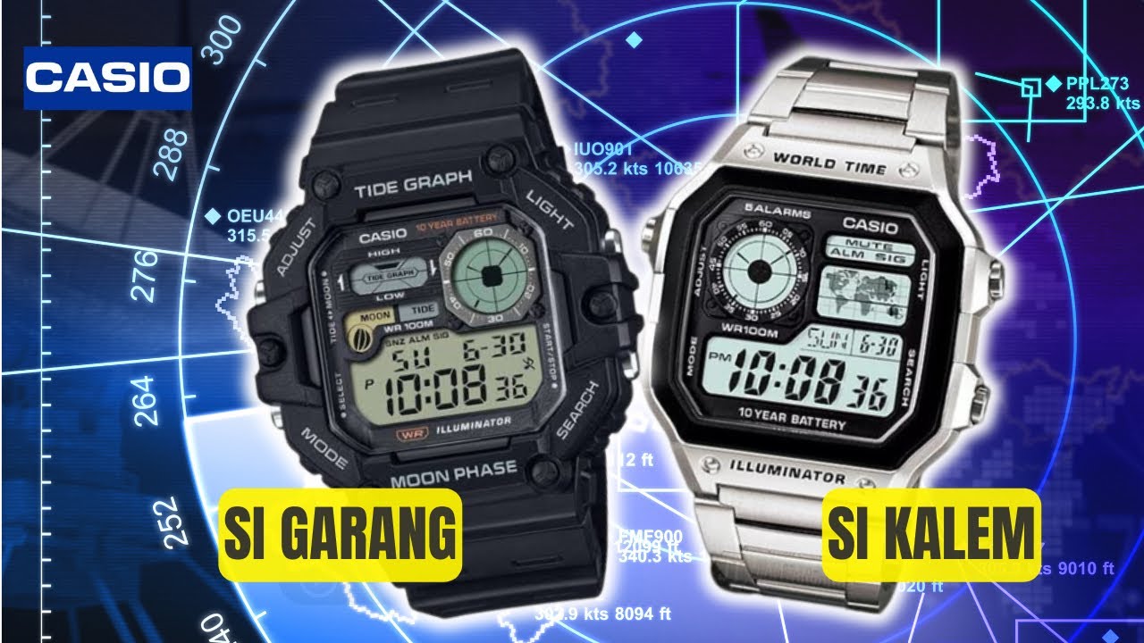 Review Casio Digital Murah dan Awet WS-1700 & AE-1200 - YouTube