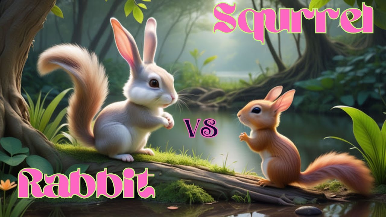 The Rabbit VS The Squirrel's || With beautiful background music ...