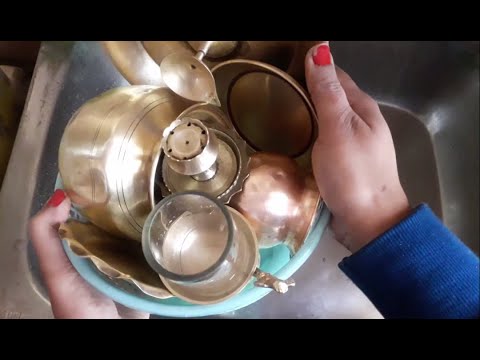 How To Clean Copper and Pital Bartan Easy method - YouTube