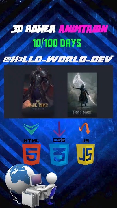 3D HOWER ANIMATED USING HTML, CSS, JS | Days :- 10 | 100 days project challenge. #css #java # ...