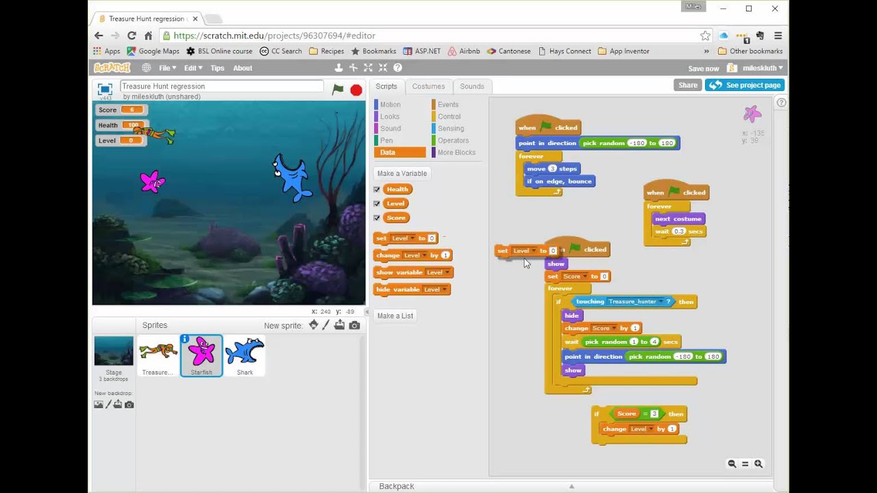 Scratch Game 9 - levelling up - YouTube