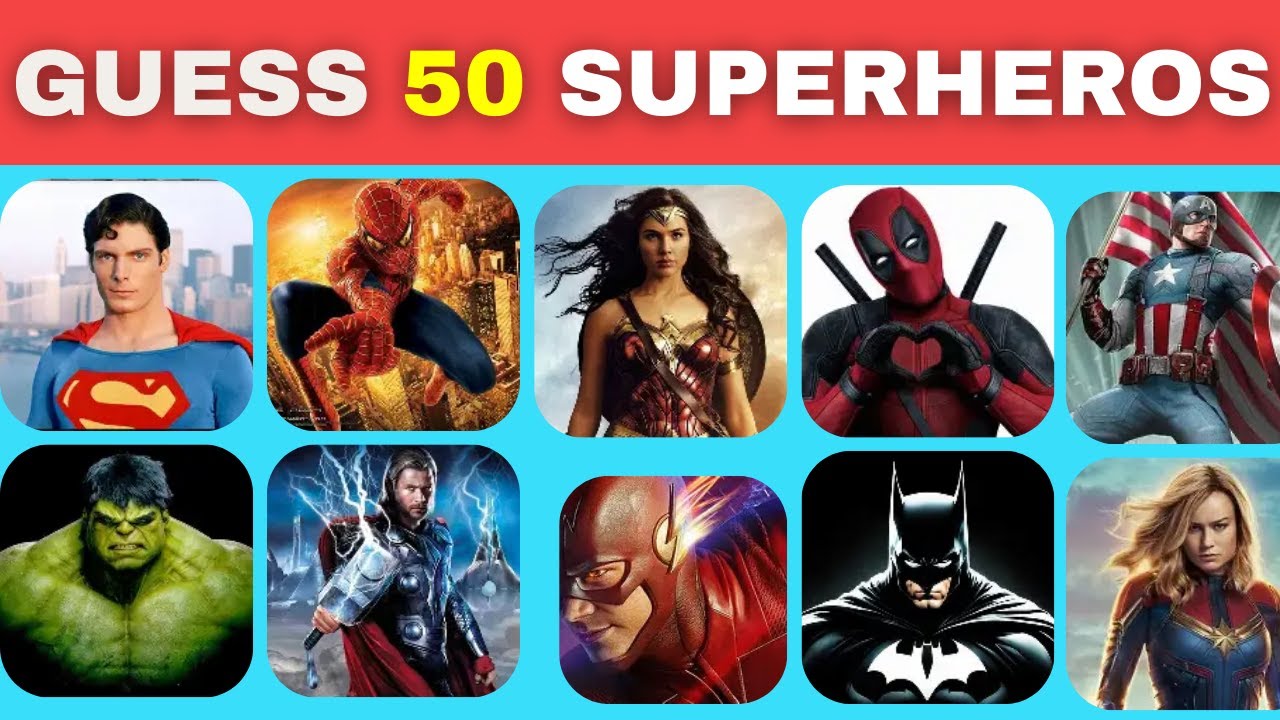 Guess 50 Superheroes in Just 3 Seconds? - Ultimate Marvel & DC Quiz ...
