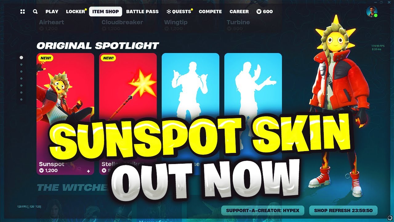 New Sunspot Skin In Fortnite Released Youtube