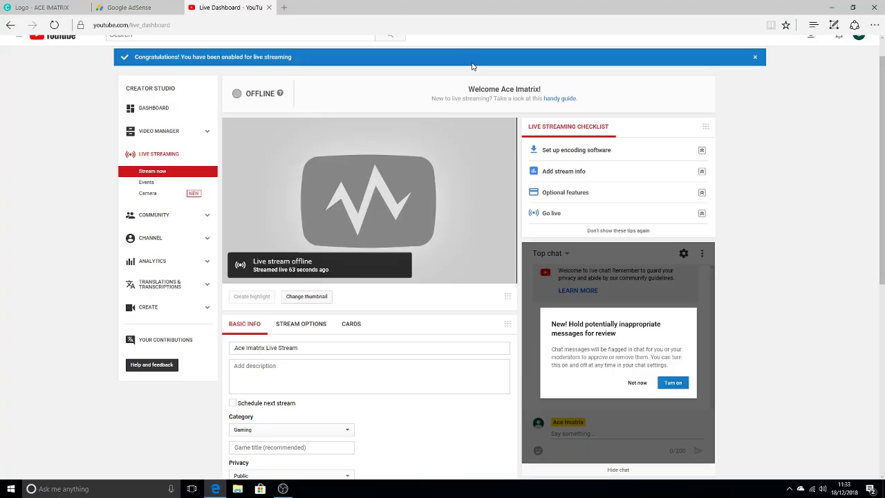 Ace Imatrix Live Stream - YouTube