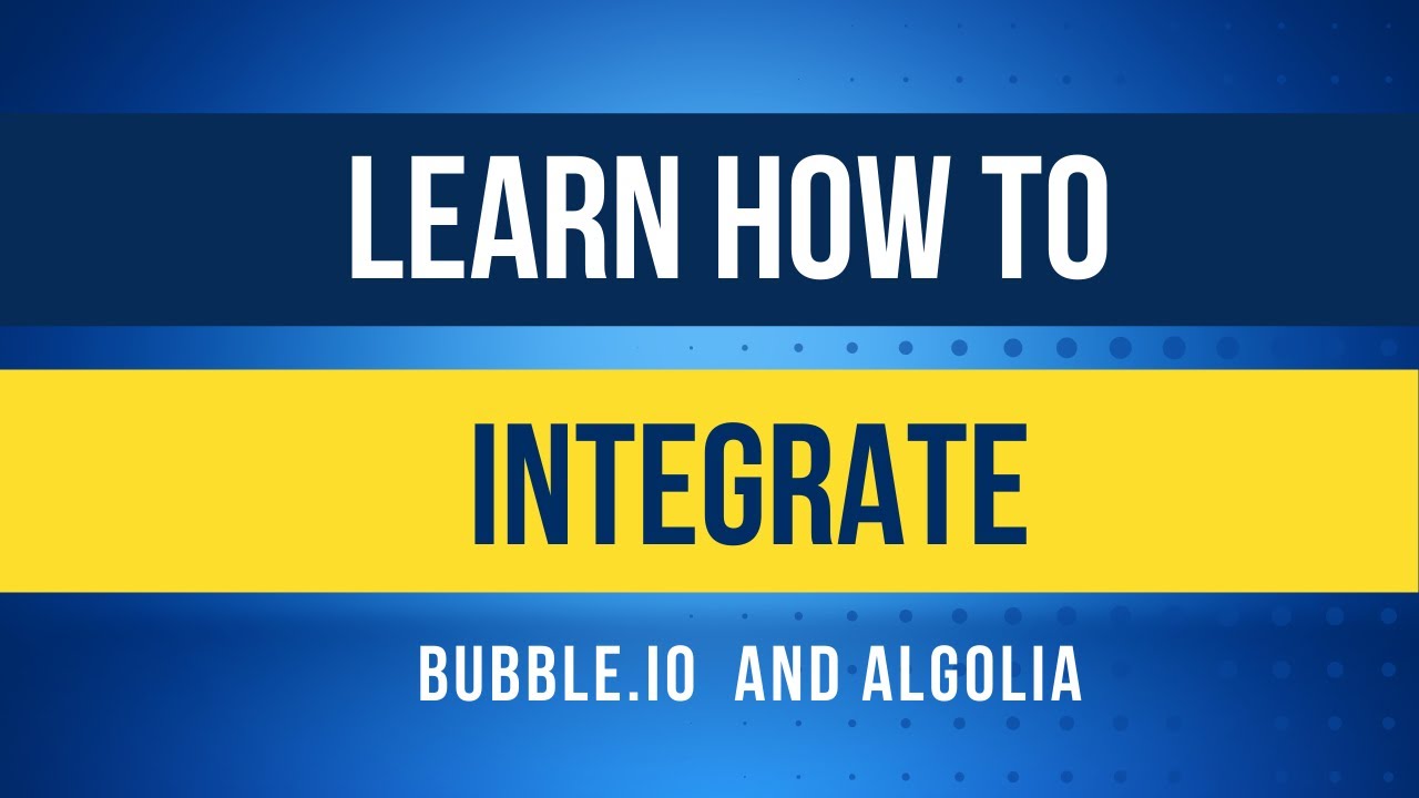 How To Improve Search Using Algolia In Bubble.io - YouTube