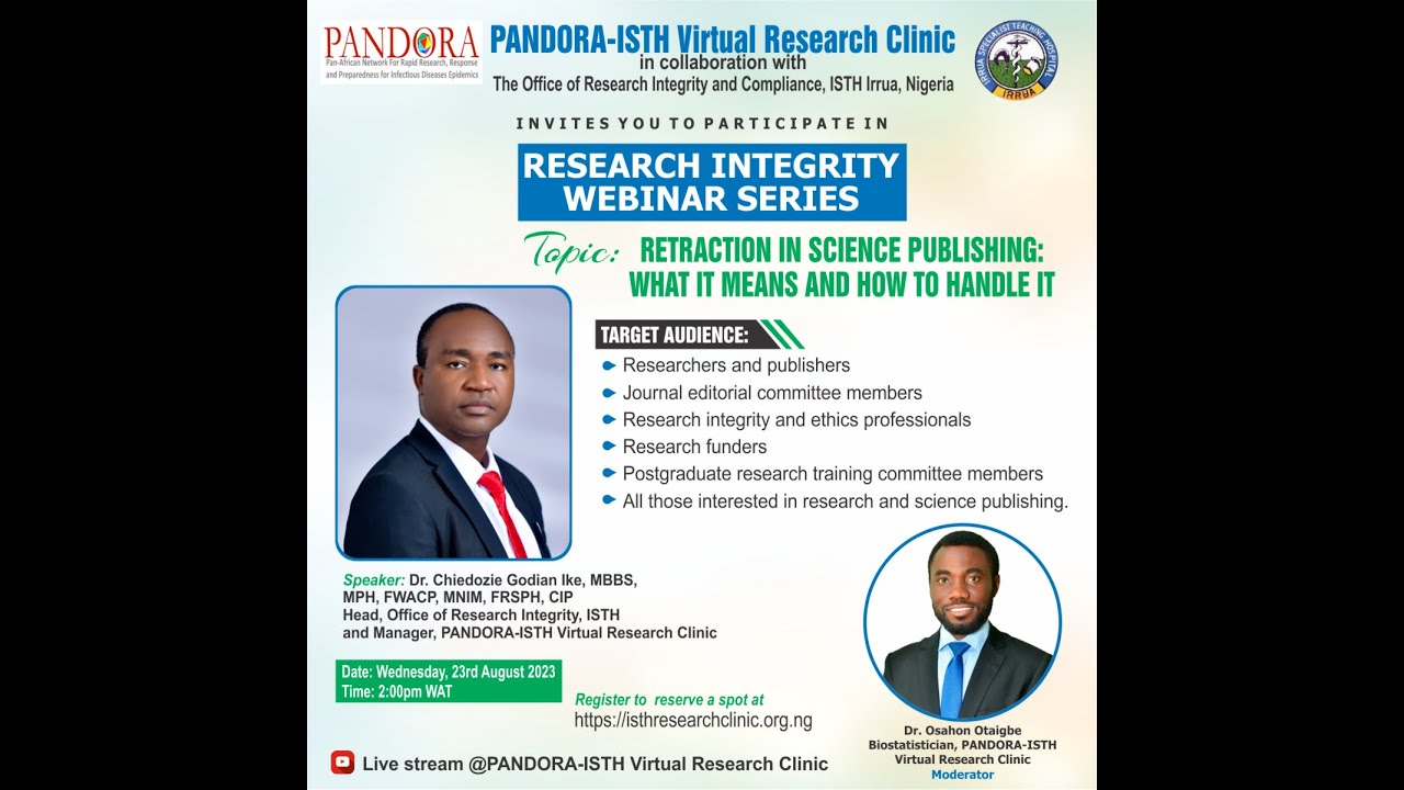 PANDORA-ISTH Virtual Research Clinic Research Integrity Webinar - YouTube