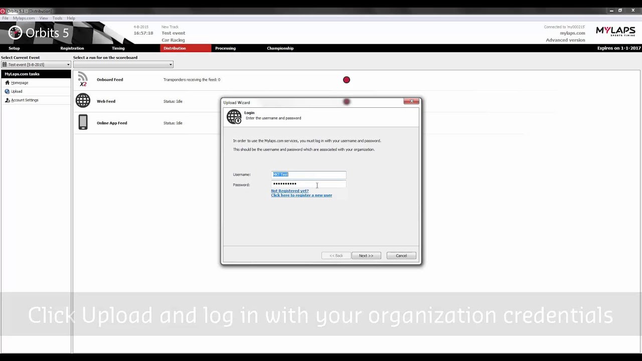 How to upload your results to mylaps.com from Orbits 5 - YouTube