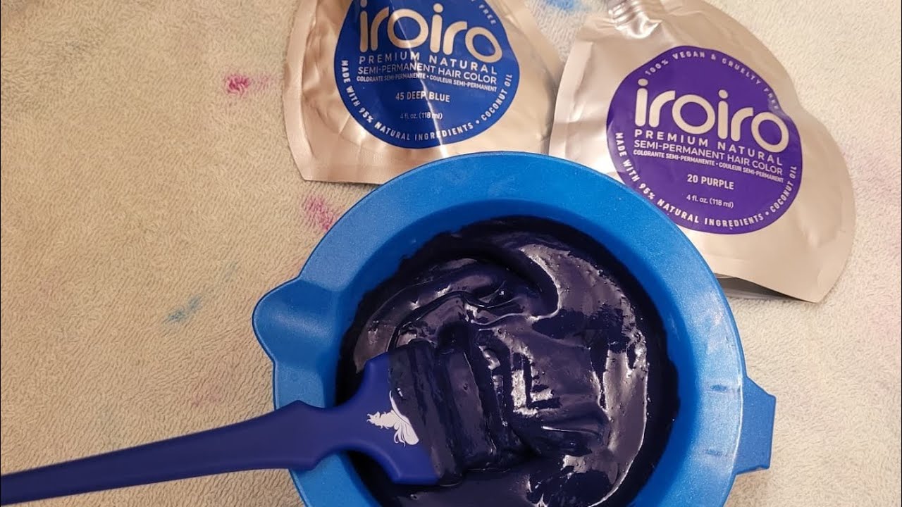 Dyeing my hair iroiro-deep blue mixed with purple for a blue-black ...