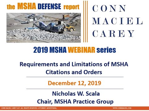 Requirements and Limitations of MSHA Citations and Orders - YouTube