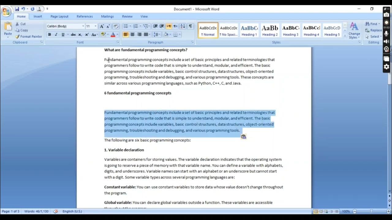 Exp15: Write the steps for copying or moving text in a document | How ...