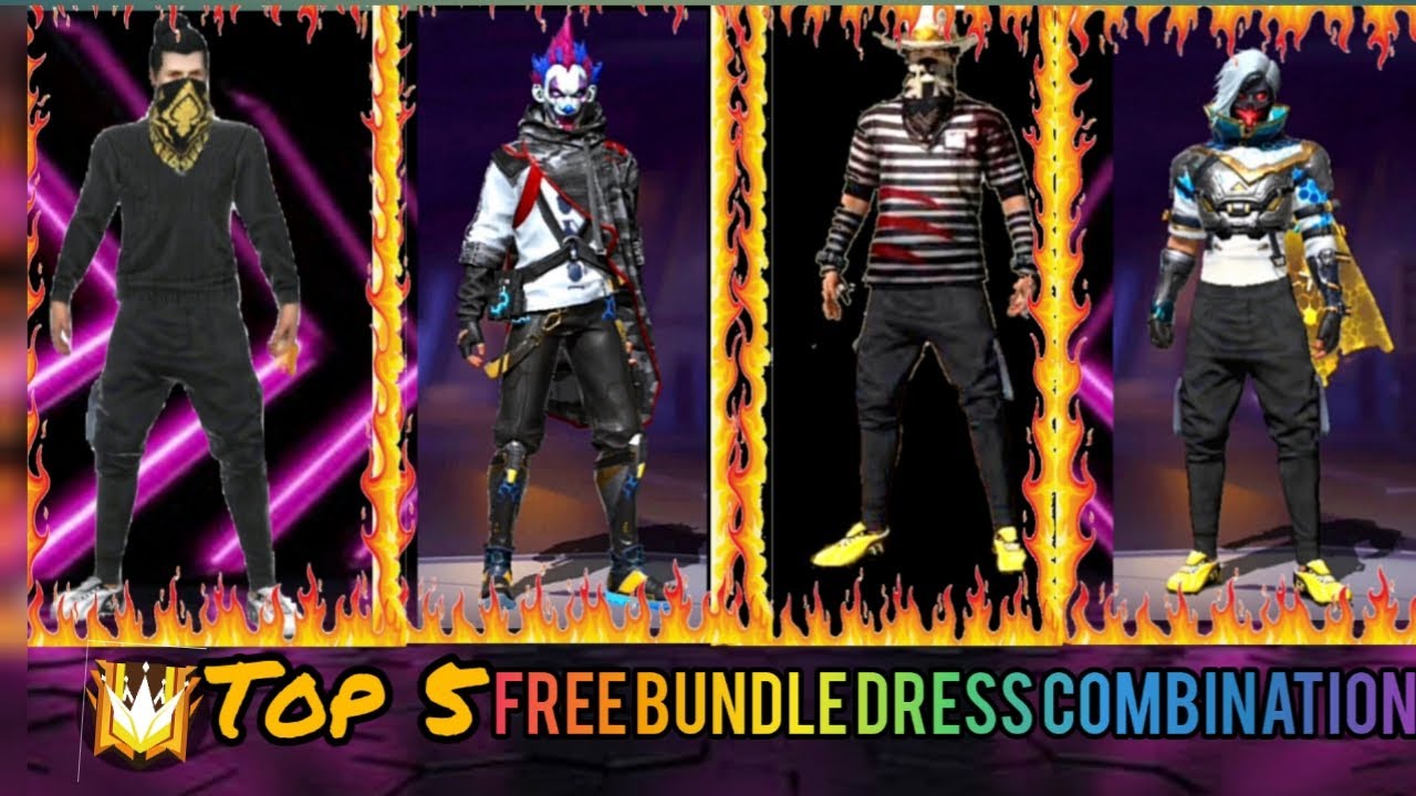 Top 5 Free Bundle Dress COMBINATION in Free fire👍 - YouTube