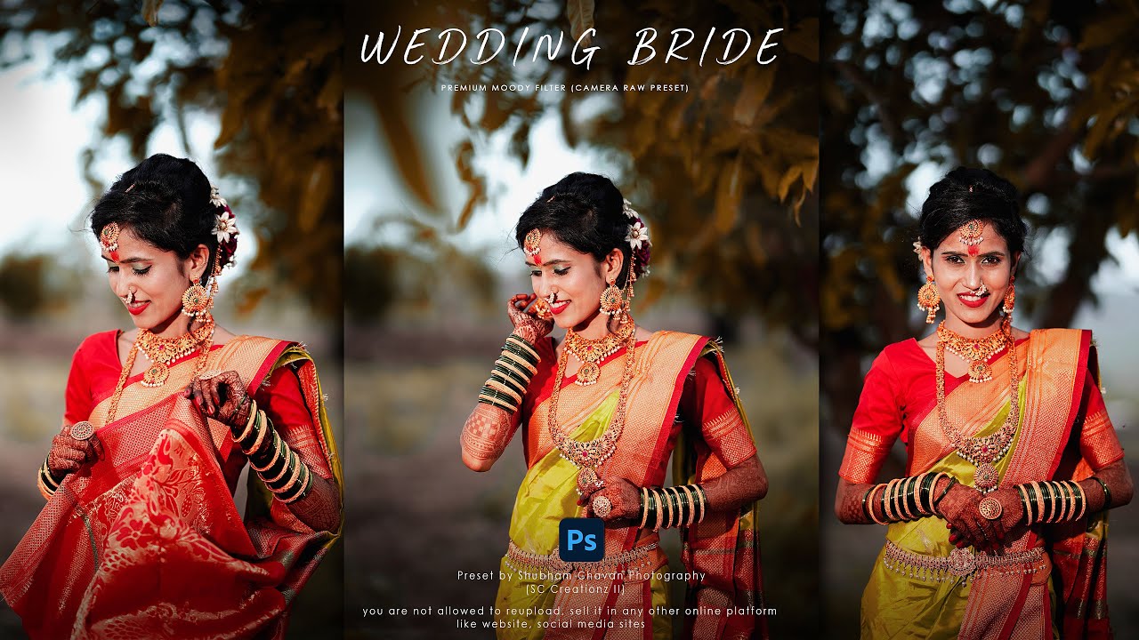 Photoshop Tutorial: Bride Photo Editing In Adobe Photoshop CC l Presets ...