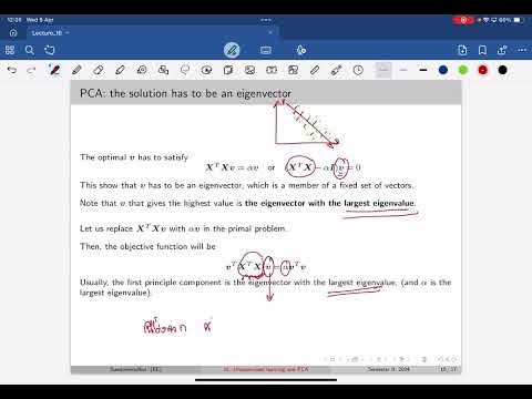 Statistical Learning-2102575-Lecture-13 - PCA - Part 2 - Connection to eigenvalue and ...
